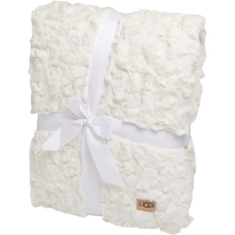 UGG® Amanda Textured Faux-Fur Throw Blanket - 50x70” - Save 37%