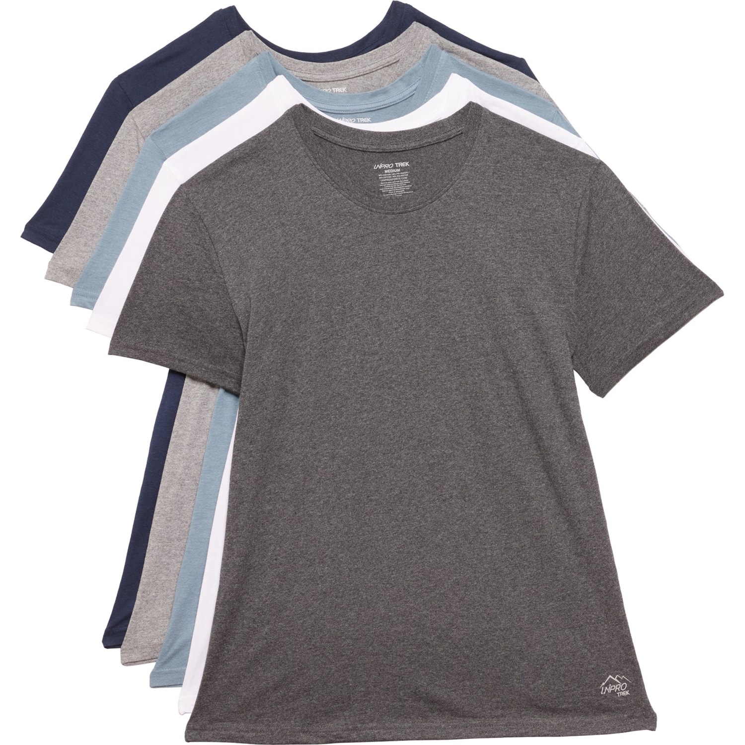 UNIPRO TREK Cotton-Blend Jersey Undershirts - 5-Pack, Short Sleeve ...