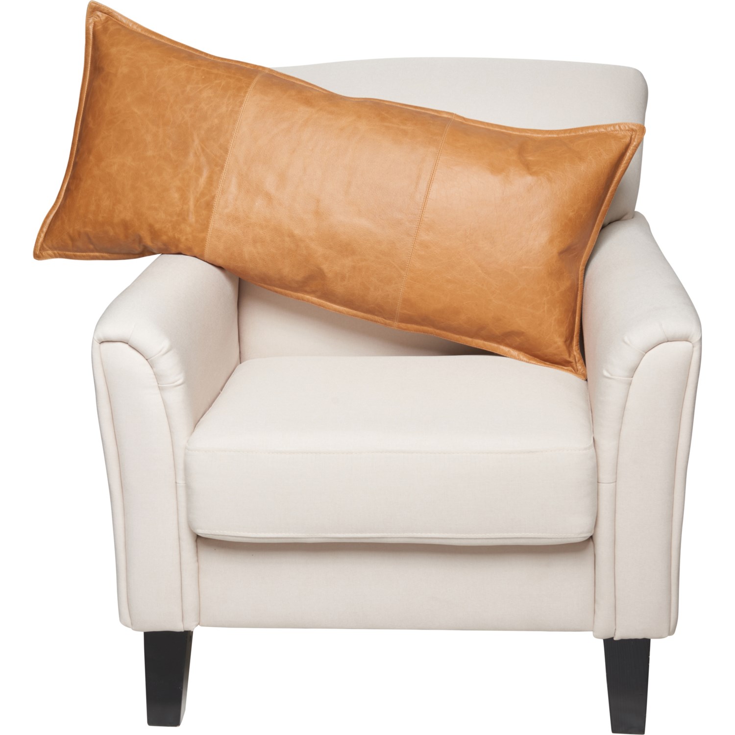 Villa by Classic Home Oversized Leather Throw Pillow - 16x36”, Feather ...