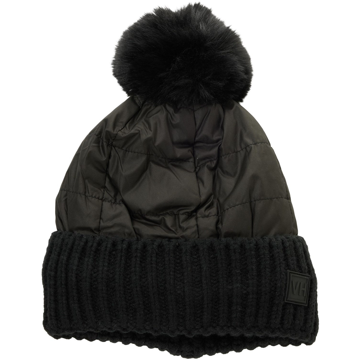 VINTAGE HAVANA Puffer Pom Beanie - Fleece Lined - Save 50%