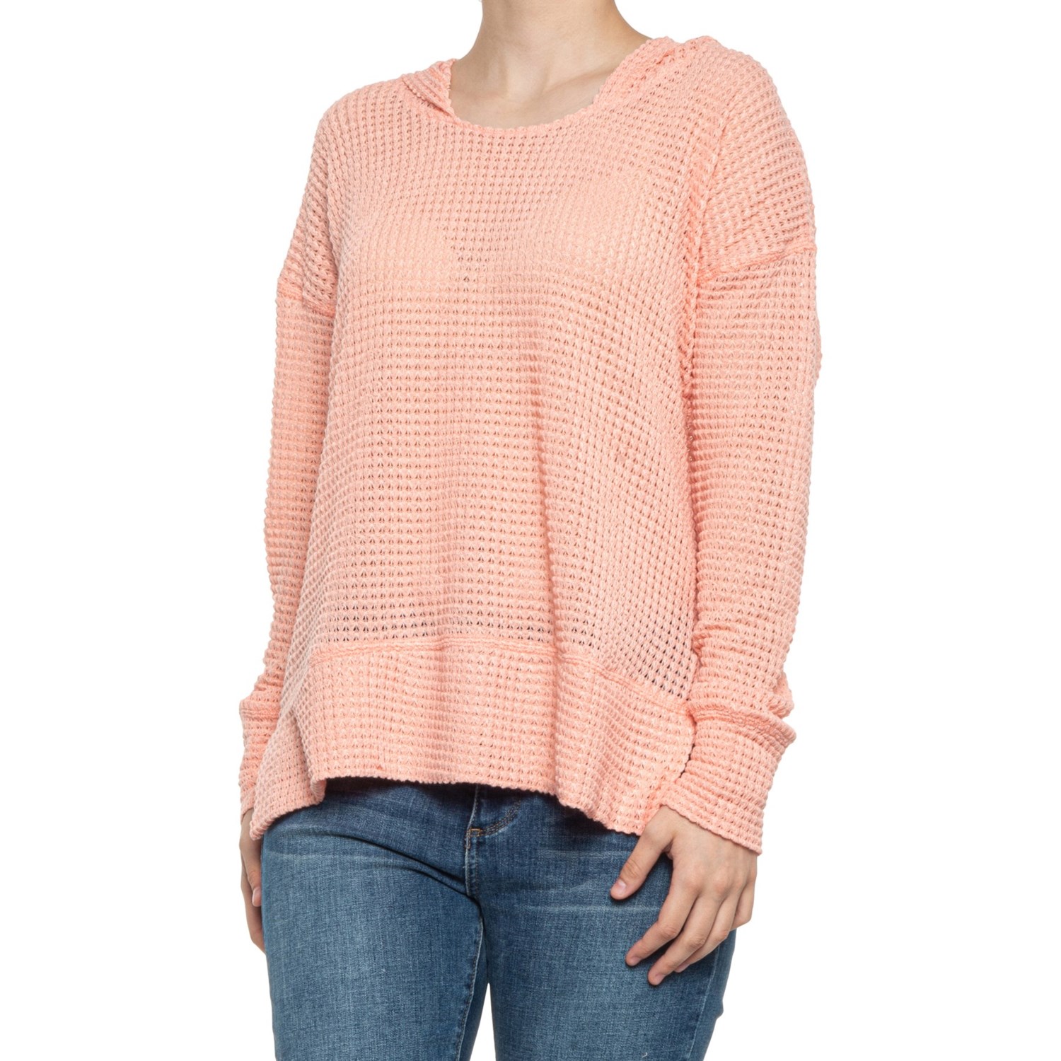 Weatherproof Vintage Mesh Knit Dolman Sleeve Hoodie - Save 39%