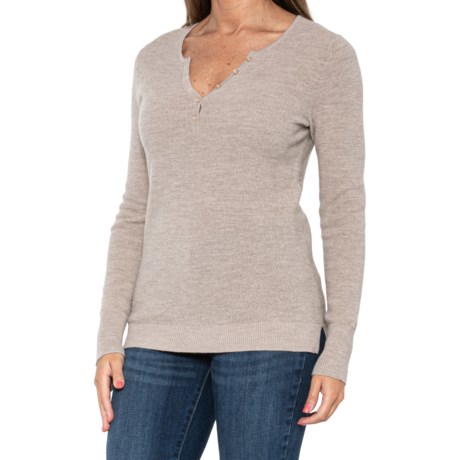 Wicked Wool 100% Merino Wool Henley Shirt - Long Sleeve - Save 40%