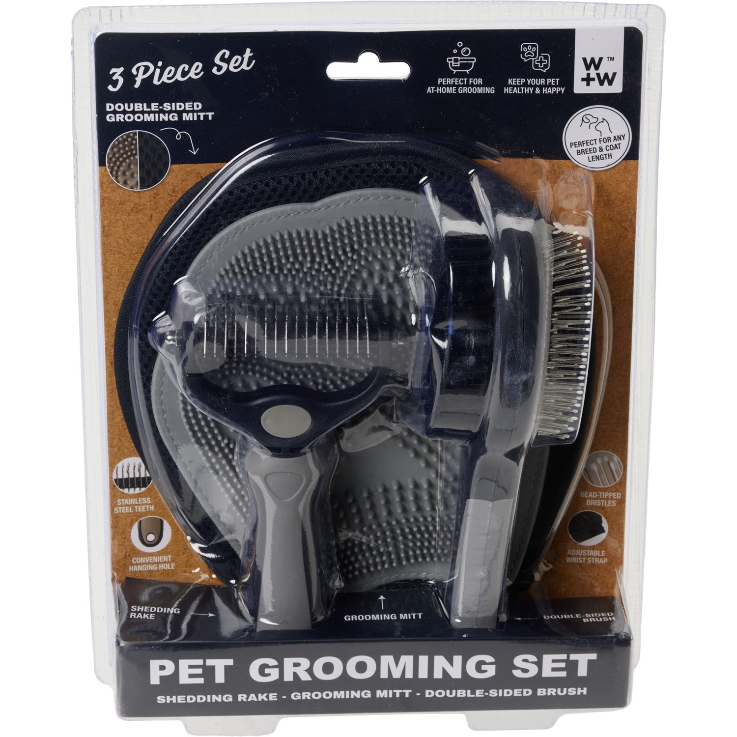 Wild & Woofy Pet Grooming Set - 3-Piece - Save 50%