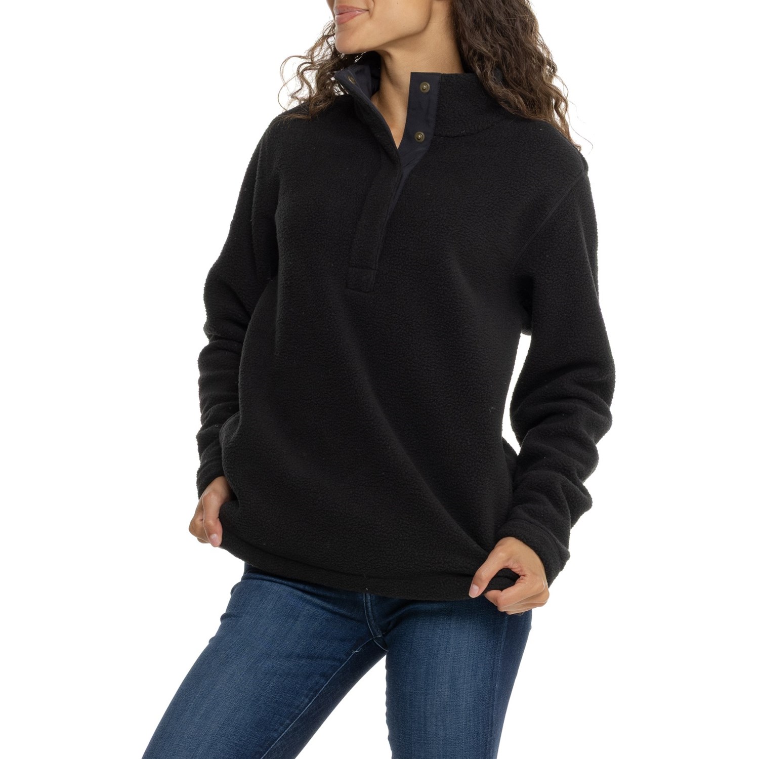 WILD RYE Danner High-Pile Fleece Shirt - Snap Neck, Long Sleeve - Save 64%