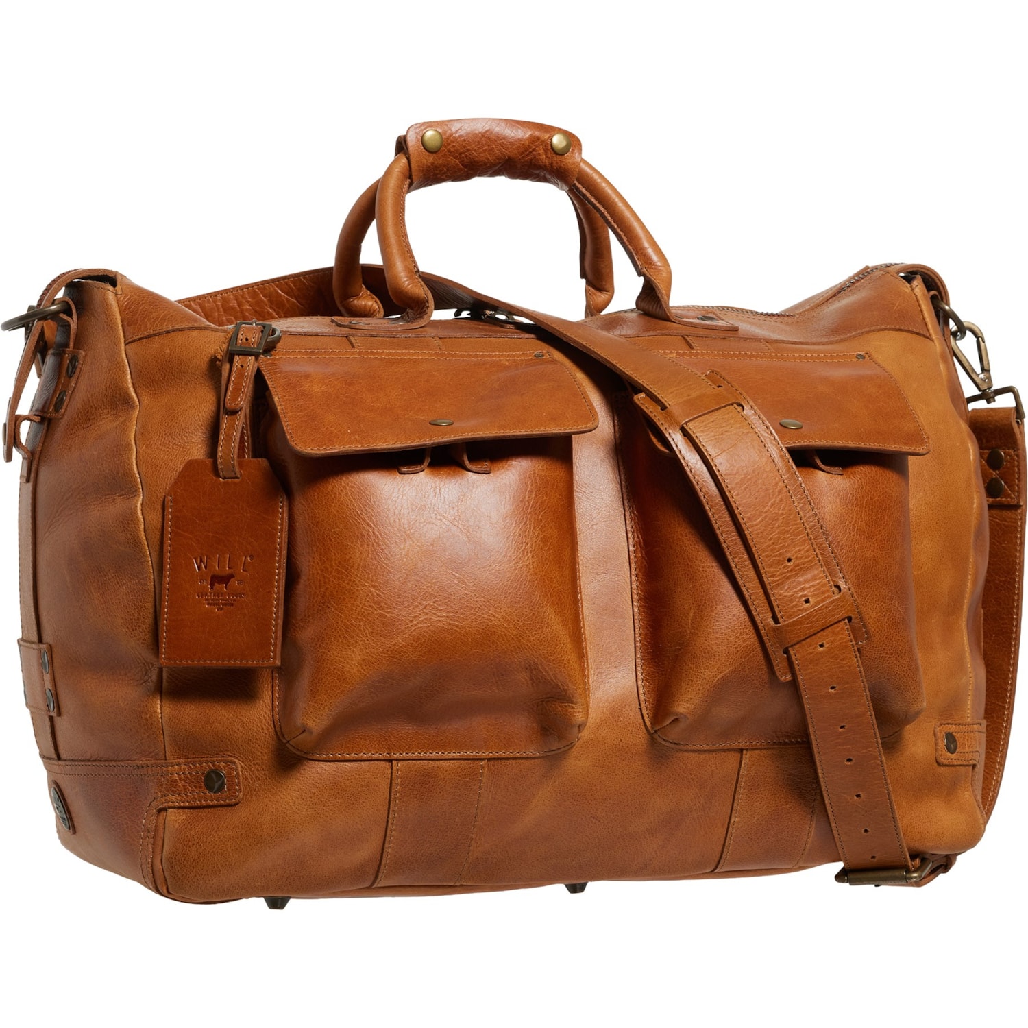 Will Leather Goods Travel Duffel Bag - Tan - Save 49%