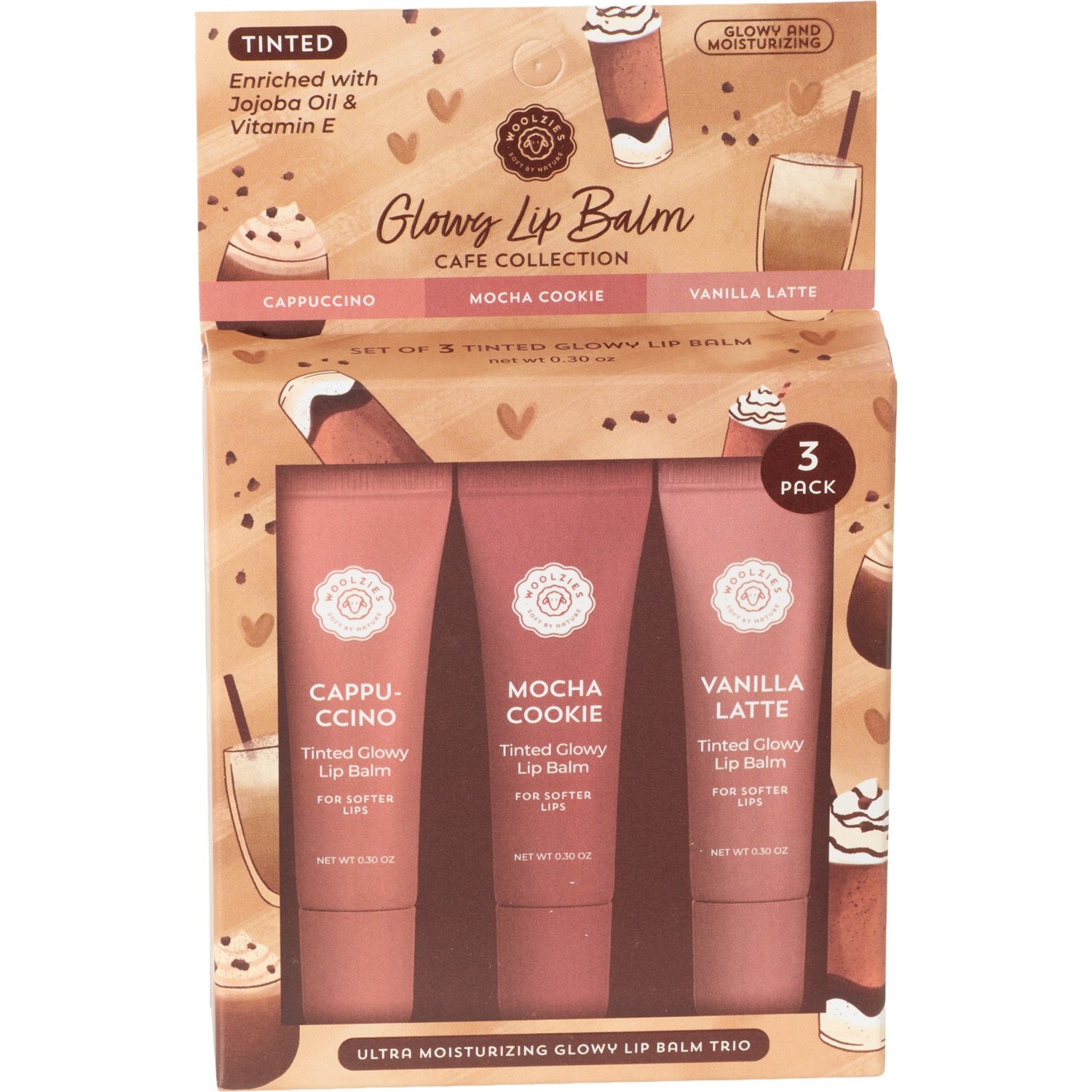 Woolzies Cafe Collection Tinted Glowy Lip Balm Set - 3-Piece - Save 25%