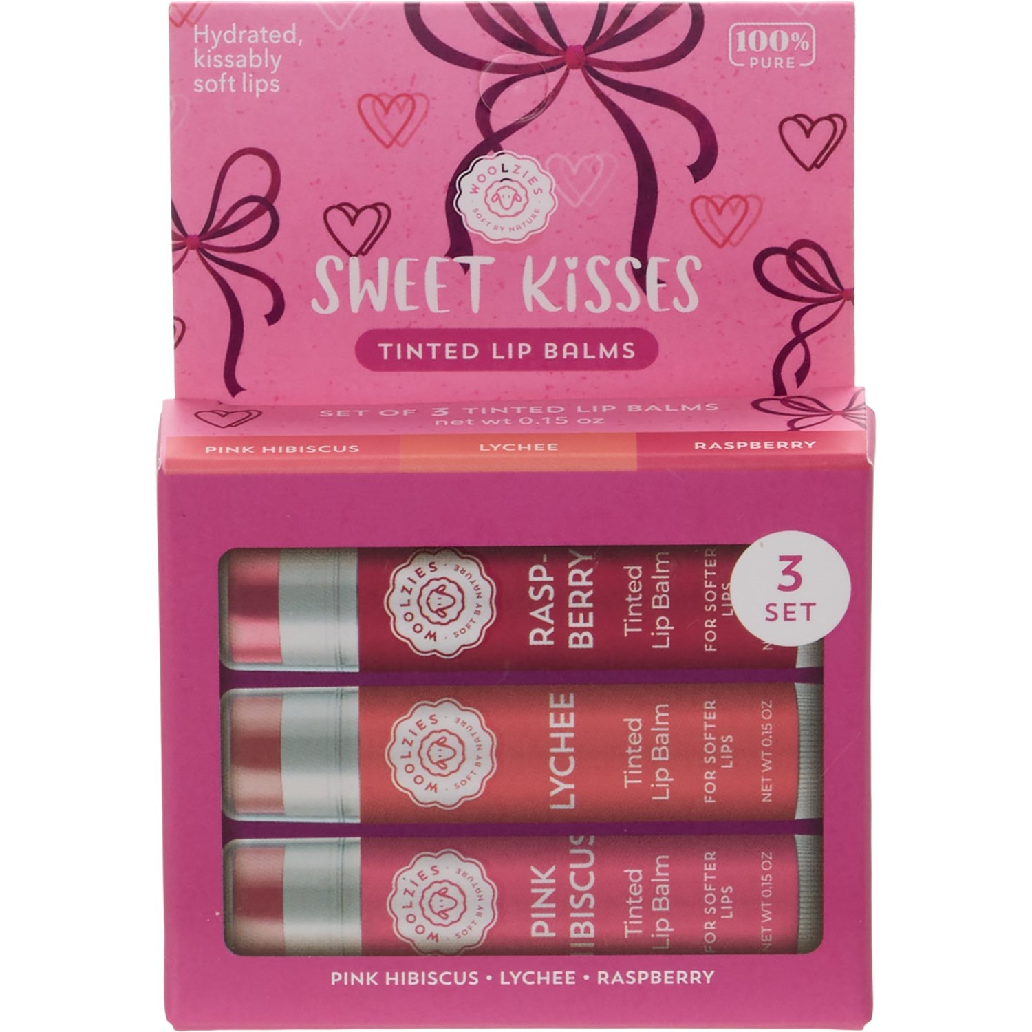 Woolzies Sweet Kisses Tinted Lip Balms - Set of 3 - Save 28%