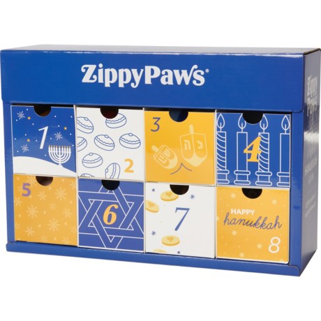 ZippyPaws 8 Nights of Hanukkah Plush Dog Toy Gift Set - 8-Pack - Save 42%