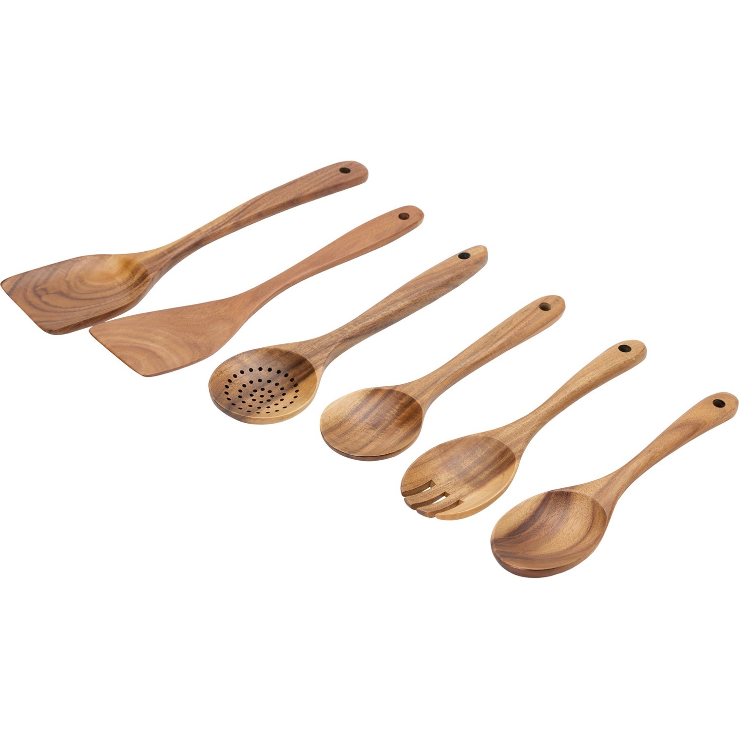 Zulay Kitchen Teak Wood Utensil Set - 6-Piece - Save 50%